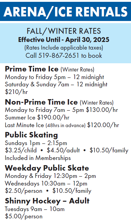 Ice Rentals – St. Clair Township Community Services