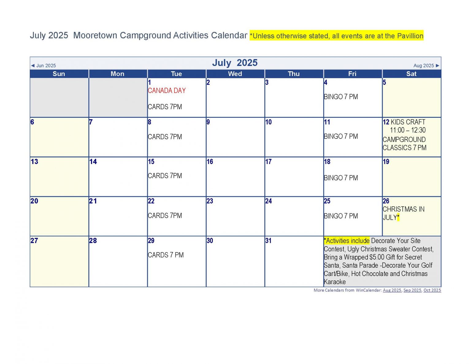 Mooretown Campground – St. Clair Township Community Services